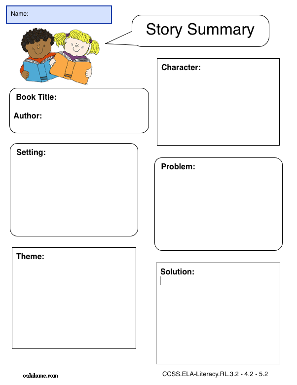 IPad Graphic Organizer Story Summary K 5 Computer Lab
