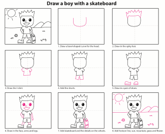 Digital Drawing - How to Draw a Sporty Boy - Six Step Tutorial