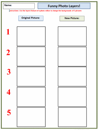 Download: Photo Editing - Funny Photo Layers Blank Template