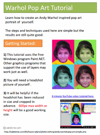 Download: Photo Editing - Andy Warhol Pop Art Tutorial